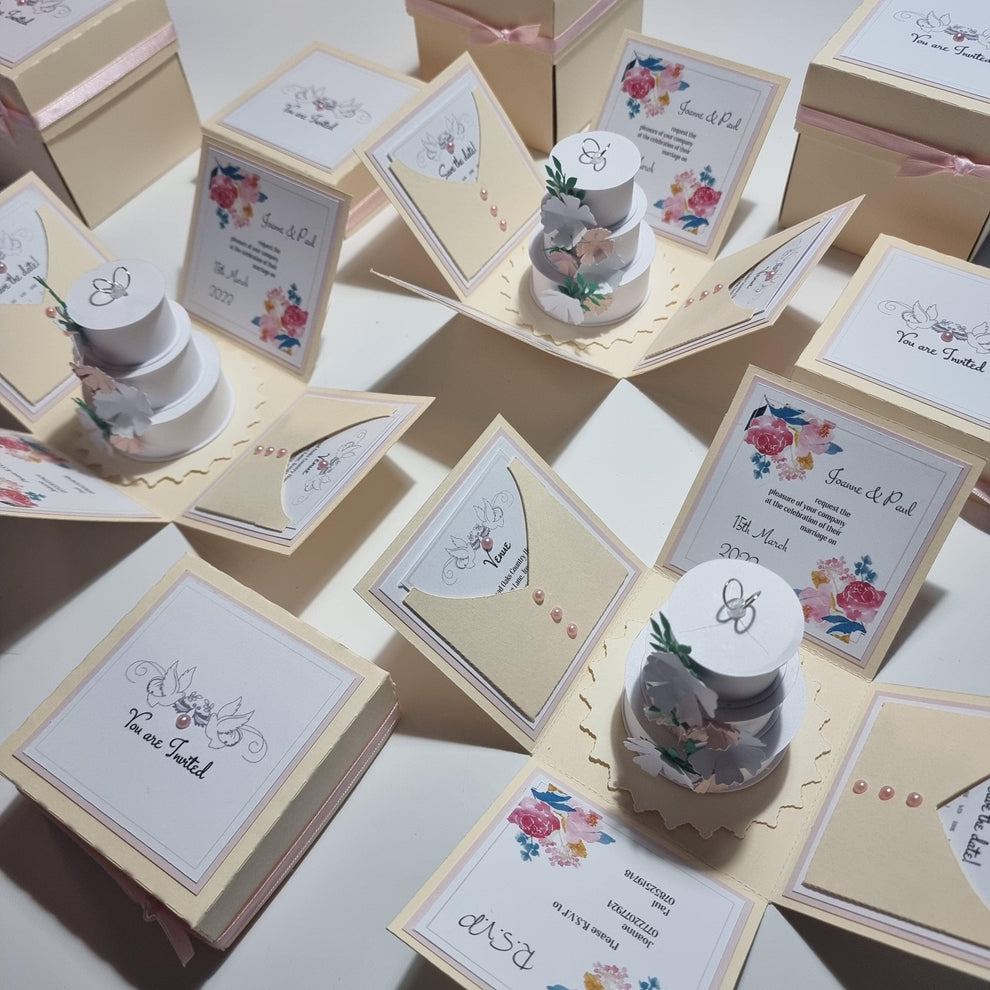 Bohemian Bespoke Exploding Wedding Invitations – EXPLODING BOX CO