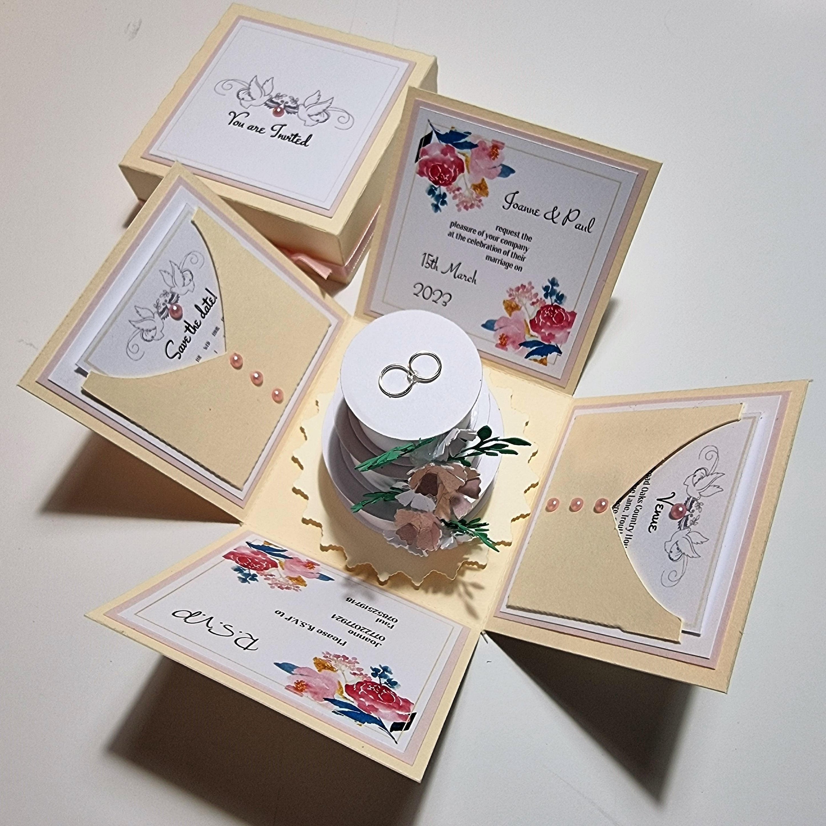 Bohemian Bespoke Exploding Wedding Invitations – EXPLODING BOX CO