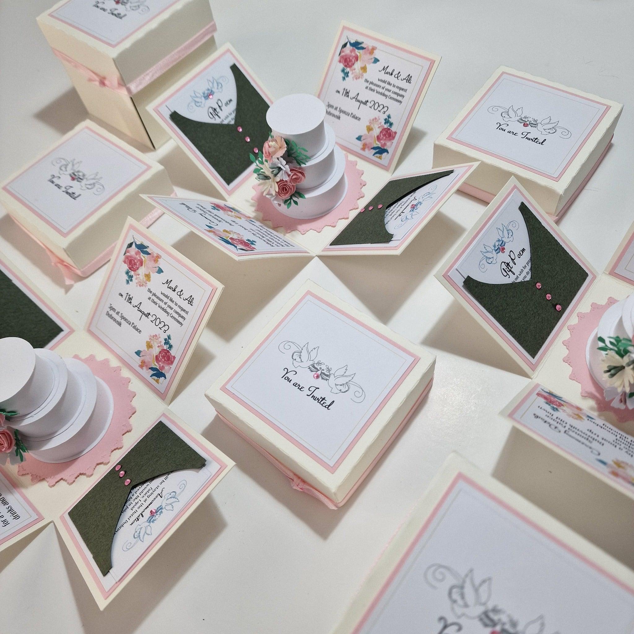 Bohemian Bespoke Exploding Wedding Invitations – EXPLODING BOX CO